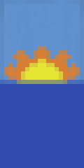 Sunrise over water Minecraft Banner