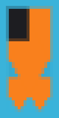 Orange Fish Banner (W/ Light Blue Bordure) Minecraft Banner