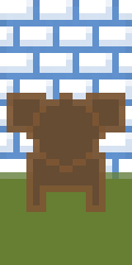Brown puppy banner (clouds in background) Minecraft Banner