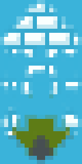 floating island with clouds Minecraft Banner