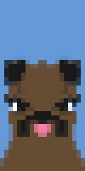 pug banner. blue background Minecraft Banner