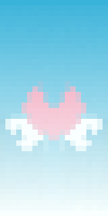 Heart with wings designed by my cousin Minecraft Banner