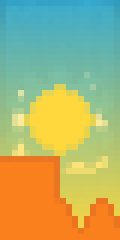 Sunrise over the Desert Cliffs Minecraft Banner