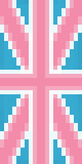 Trans Pride United Kingdom Flag Minecraft Banner
