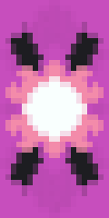 Magenta white flower black cross Minecraft Banner