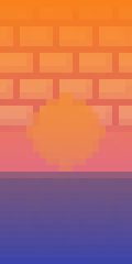sunset over ocean with clouds (shield) Minecraft Banner