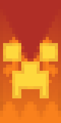 Flaming Creeper Minecraft Banner