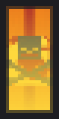 Fire skeleton Minecraft Banner