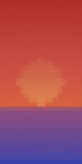 sunset on ocean Minecraft Banner