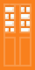 Orange Tardis Minecraft Banner