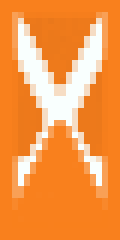Orange Crossed swords banner (Resistance) Minecraft Banner