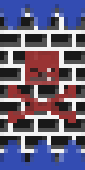 Red Skeleton Army Minecraft Banner