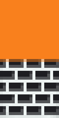 Orange wall with bricks Minecraft Banner