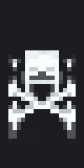 White skeleton banner Minecraft Banner