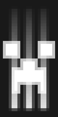 black and white Minecraft Banner