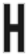 Letter H Black Minecraft Banner