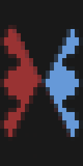 Red Against Blue Minecraft Banner