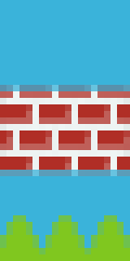 Brick blocks Minecraft Banner