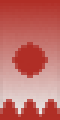 Red Sunrise On Top Of Castle Shield Banner Minecraft Banner