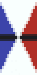 Red and blue shield banner tingy Minecraft Banner