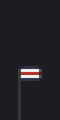 Minimalist Costa Rica Flag on Flagpole Minecraft Banner