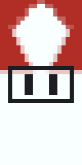 Mario Super Mushroom Minecraft Banner