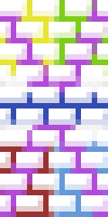 Rainbow behind Bricks Minecraft Banner