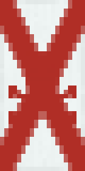 Minecraft's Red "X" shield Minecraft Banner