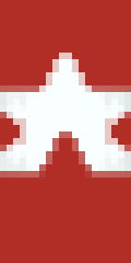 White on Red Socialist Star Banner Minecraft Banner