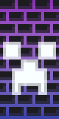 Purple-Blue Gradient Black Bricks White Creeper Banner Minecraft Banner