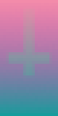 vaporwave cross thingy Minecraft Banner