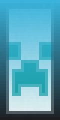 Cyan Fade to Green Minecraft Banner