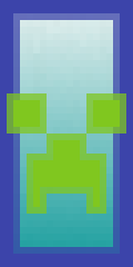 number 0 with creeper Minecraft Banner