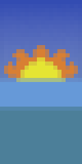 Ocean Sunset Minecraft Banner
