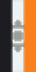 Black white orange emblem Minecraft Banner