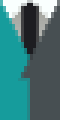 Cyan & Gray suit Minecraft Banner