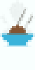 Tigela azul com brigadeiro Minecraft Banner