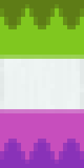 Green and Purple (Old) Aroace Flag (For Shields) Minecraft Banner