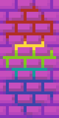 Rainbow Bricks Purple Magenta Minecraft Banner