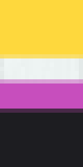 Non-binary Pride Minecraft Banner