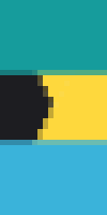 Easy to make Bahamas flag Minecraft Banner