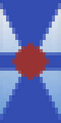 Blue and Red Minecraft Banner