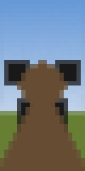 Dog Head with Tongue Minecraft Banner
