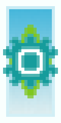 Cyan Bordered Flower Minecraft Banner