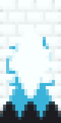 Black-blue flames Minecraft Banner