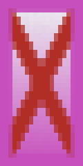 Pink Saltire Minecraft Banner