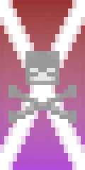 Skull-Charged Saltire Minecraft Banner