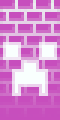 Magenta Brick Creeper Minecraft Banner