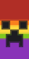 gay pride creeper uwu Minecraft Banner