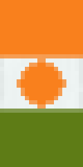 Vertical Nigerien Flag Banner (Niger) Minecraft Banner